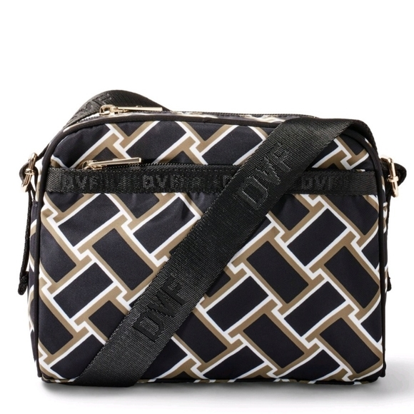 Diane Von Furstenberg | Bags | Dvf New Vintage Neutral Weave Black ...